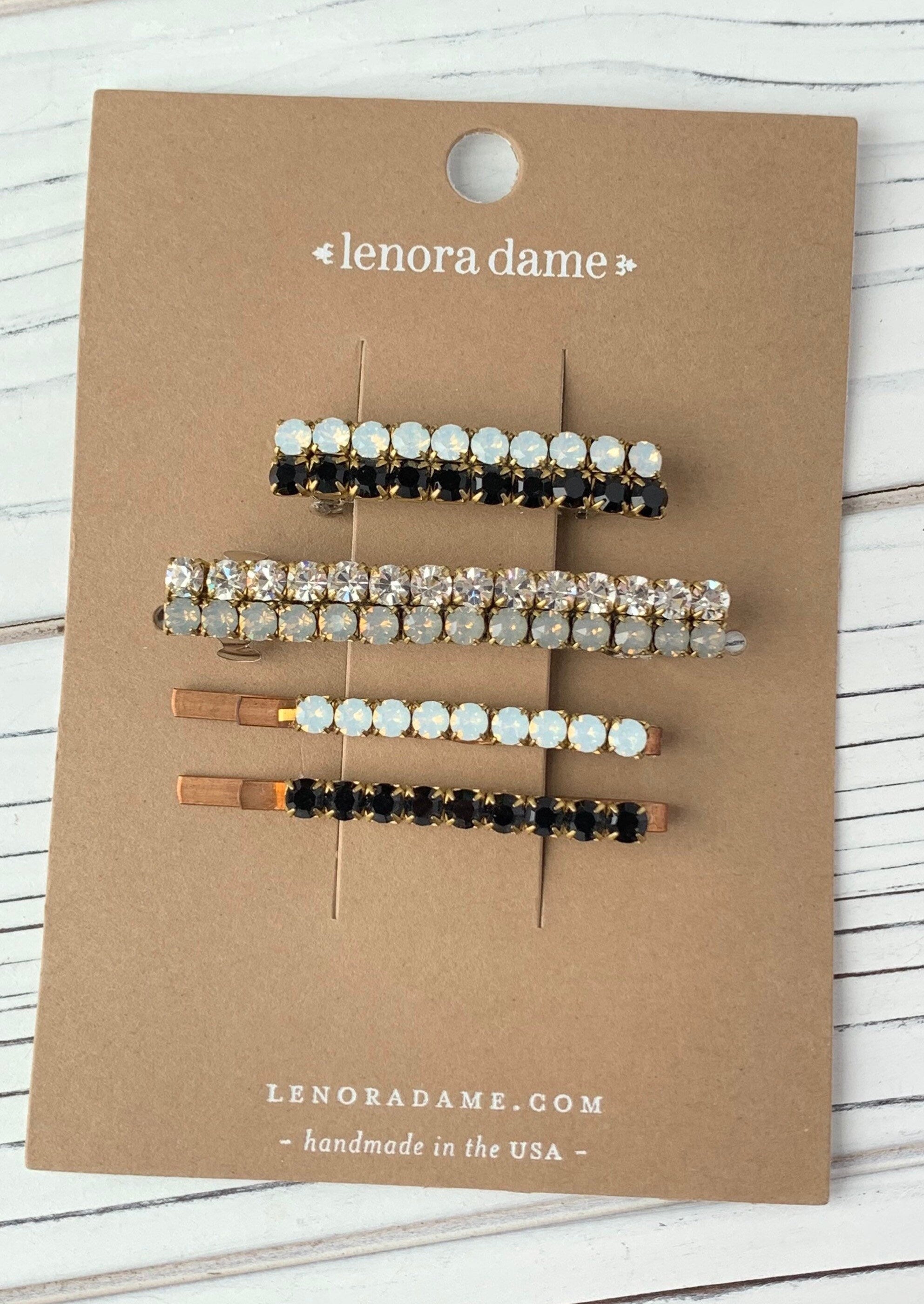 Ladylike Hair Set in Jet and Opalescent – Lenora Dame