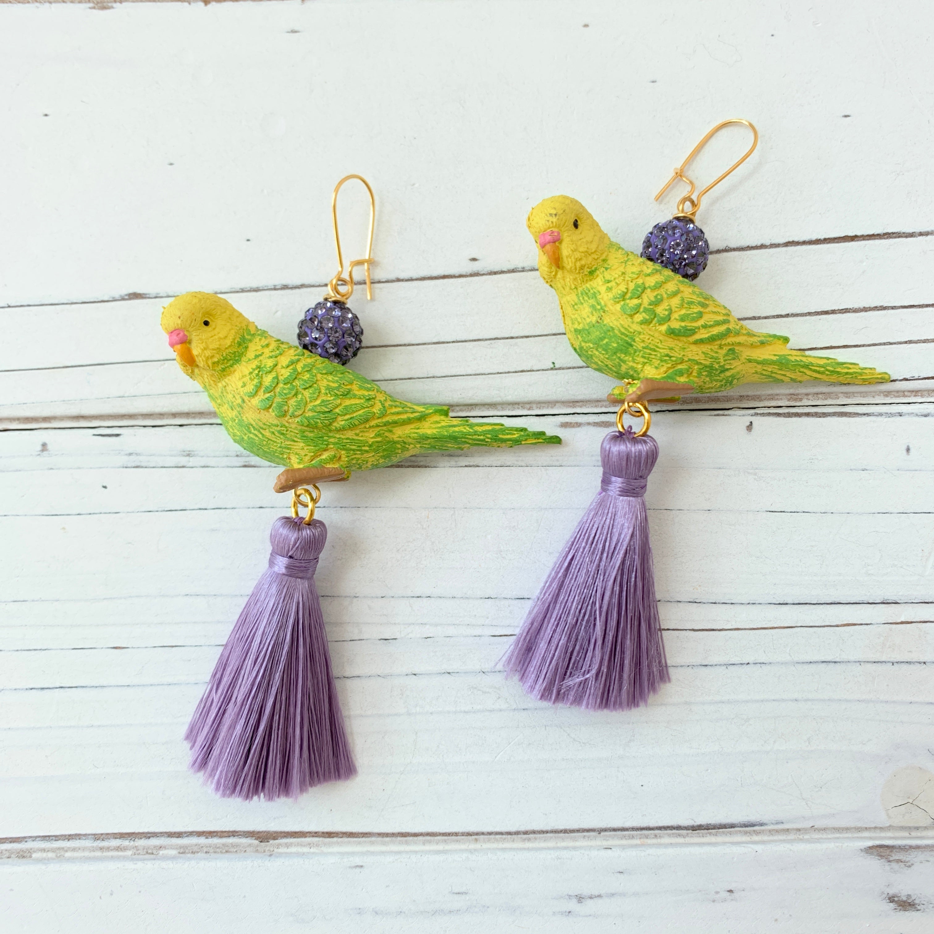 Parakeet Earrings – Lenora Dame