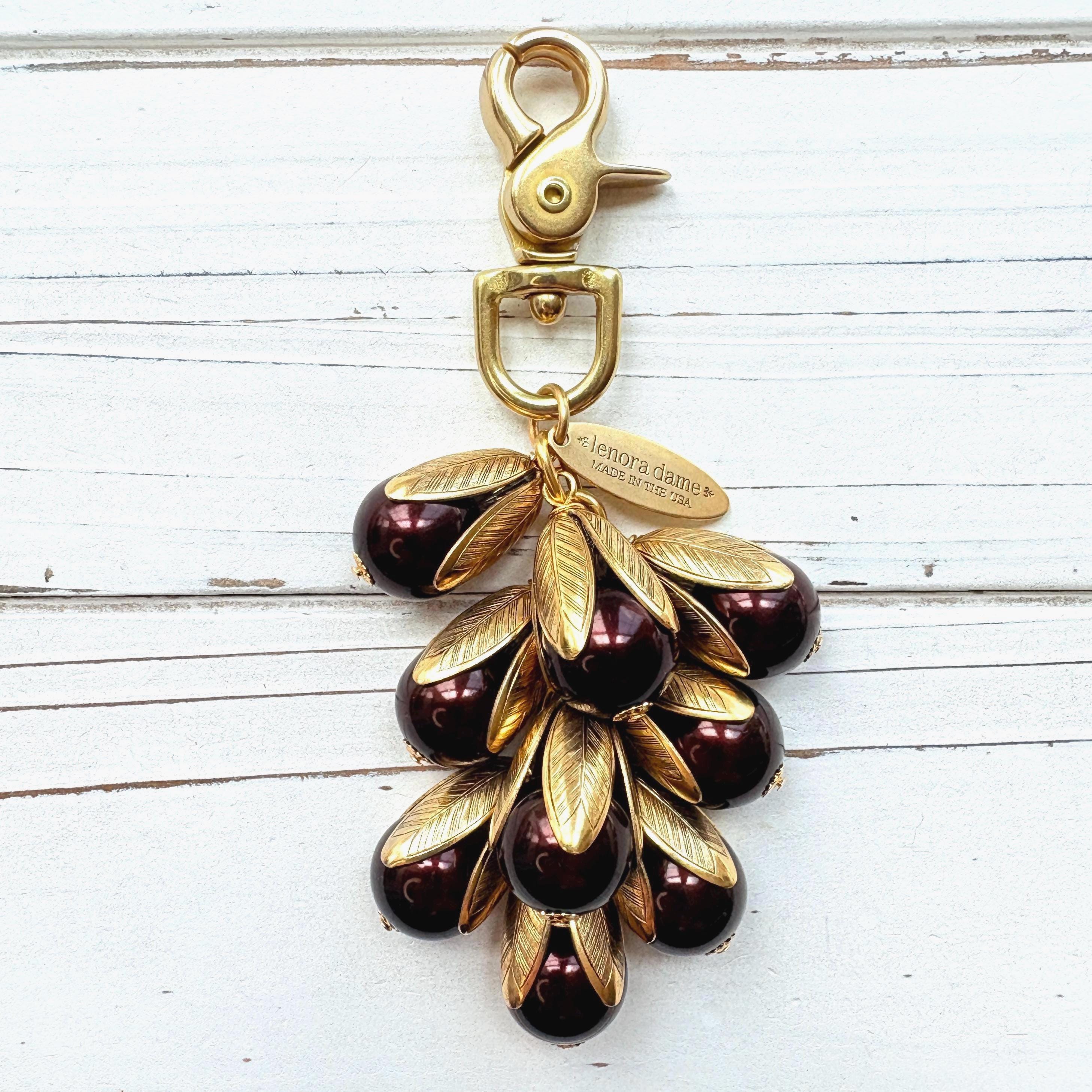 Classic Colorful Pearl Bead Cap Bag Charm - Choice of Colors – Lenora Dame