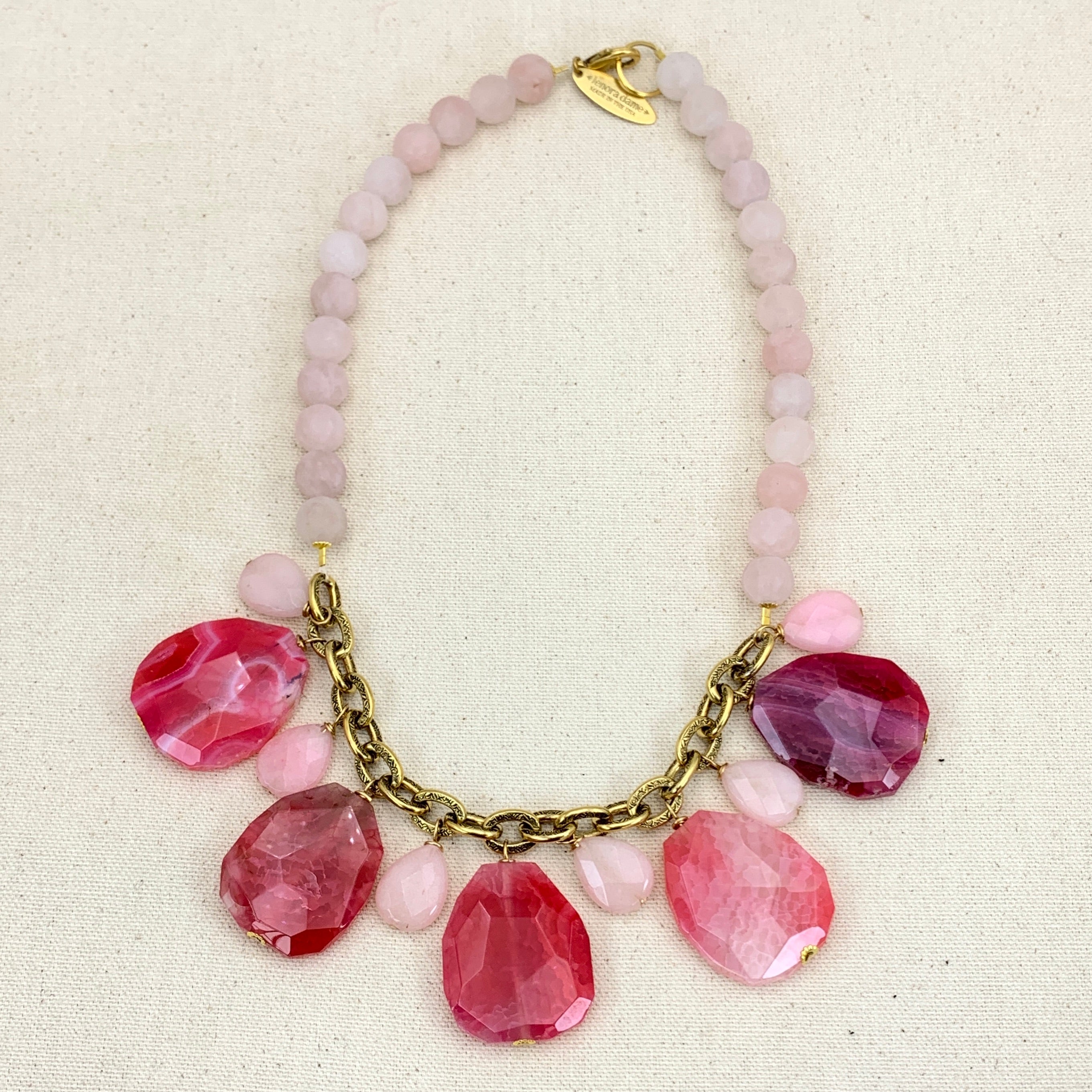 Folk Art Agate Bib Necklace – Lenora Dame