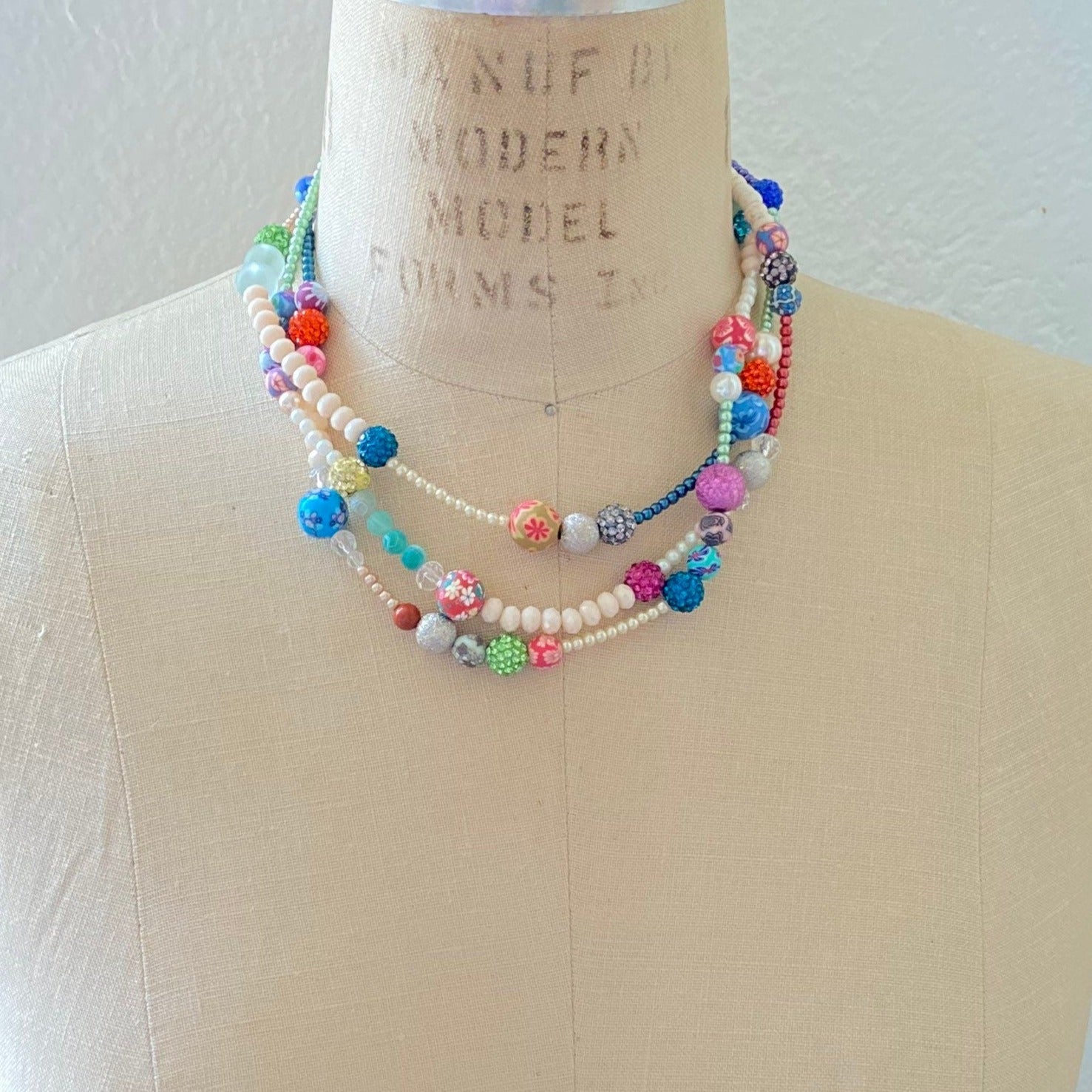 Daisy Chain 3-Strand Layered Necklace – Lenora Dame