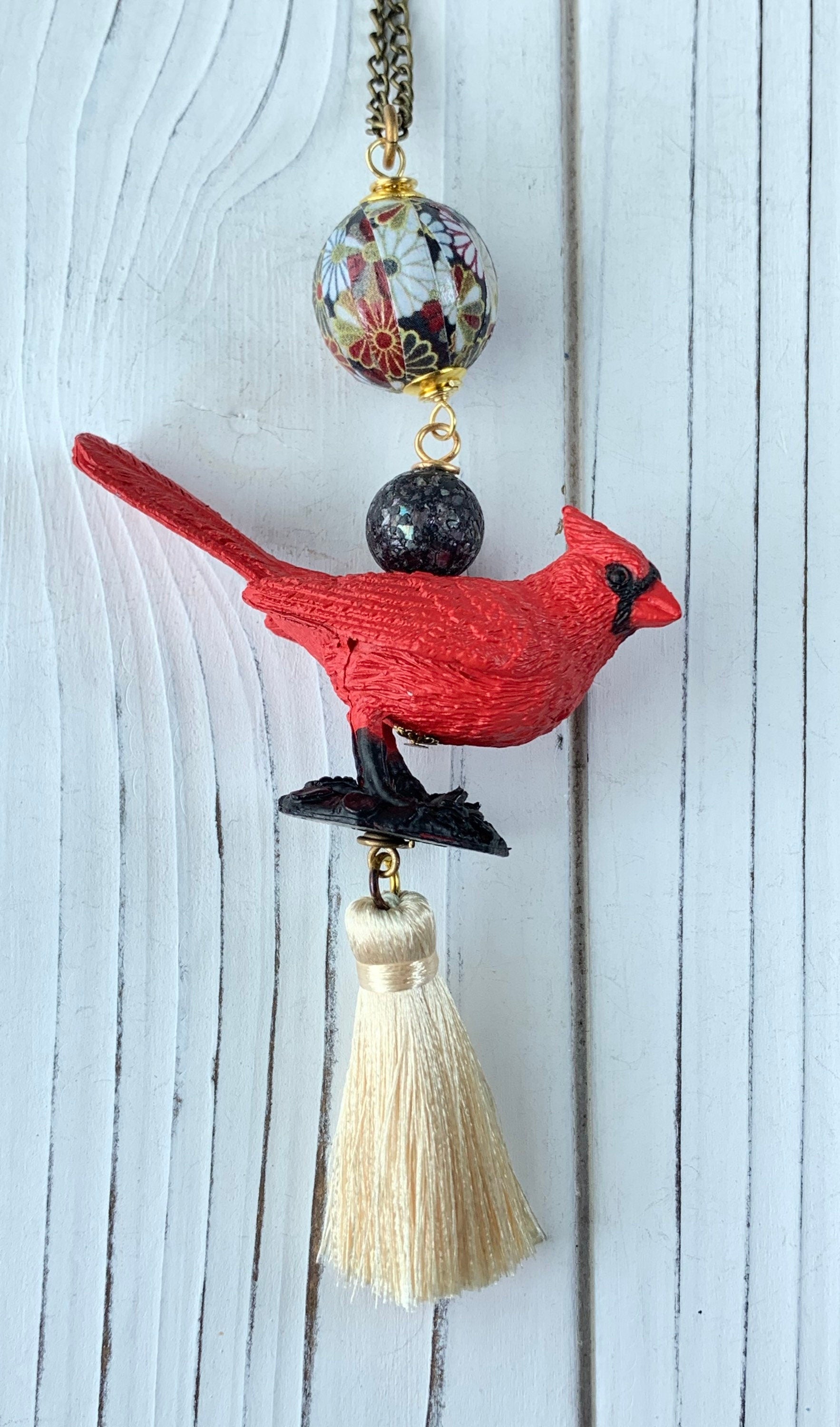 Casper the Cardinal Pendant Necklace – Lenora Dame